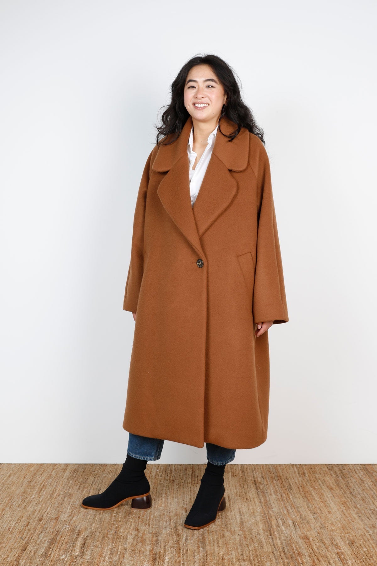Make by TFS — Poppy Coat in Cinnamon – The Fabric Store NZ