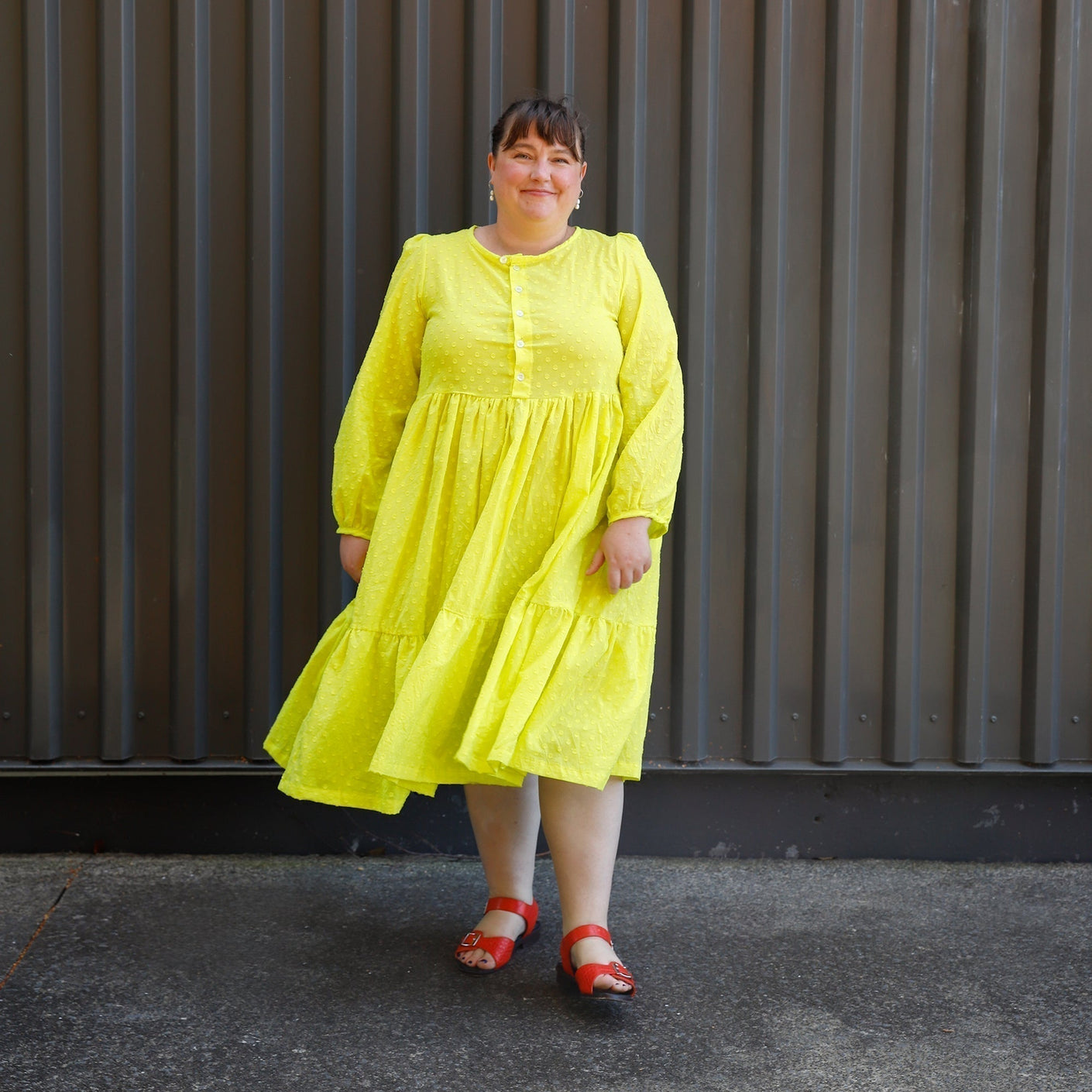 Staff Made — Charlotte's Simplicity 715 Dress – The Fabric Store NZ