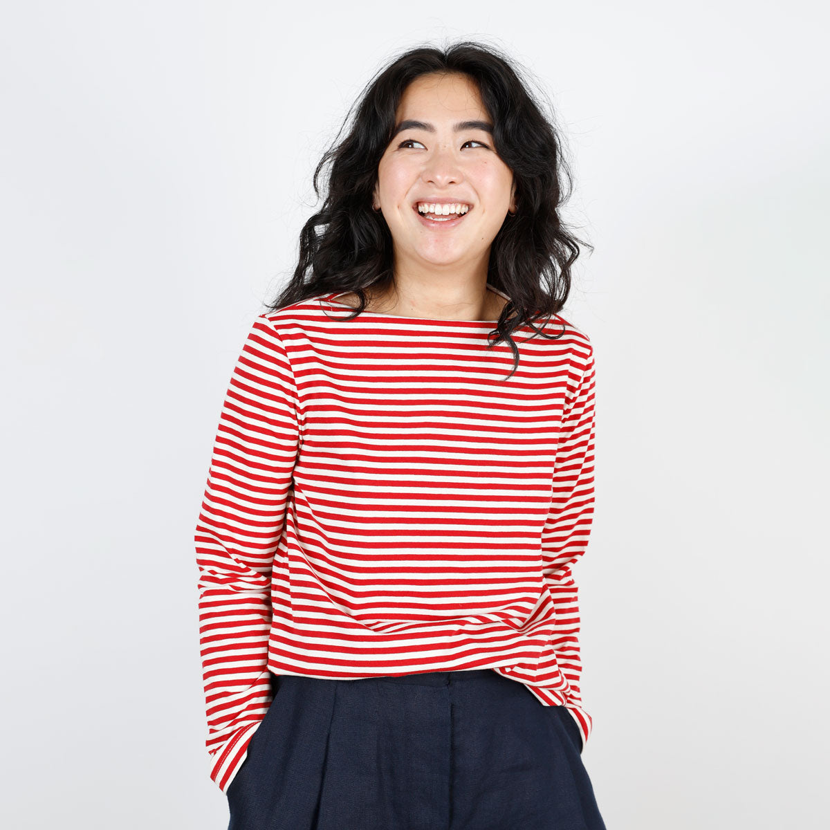 Make by TFS — Striped Essential Fog Tee + Mabel Dress – The Fabric Store NZ