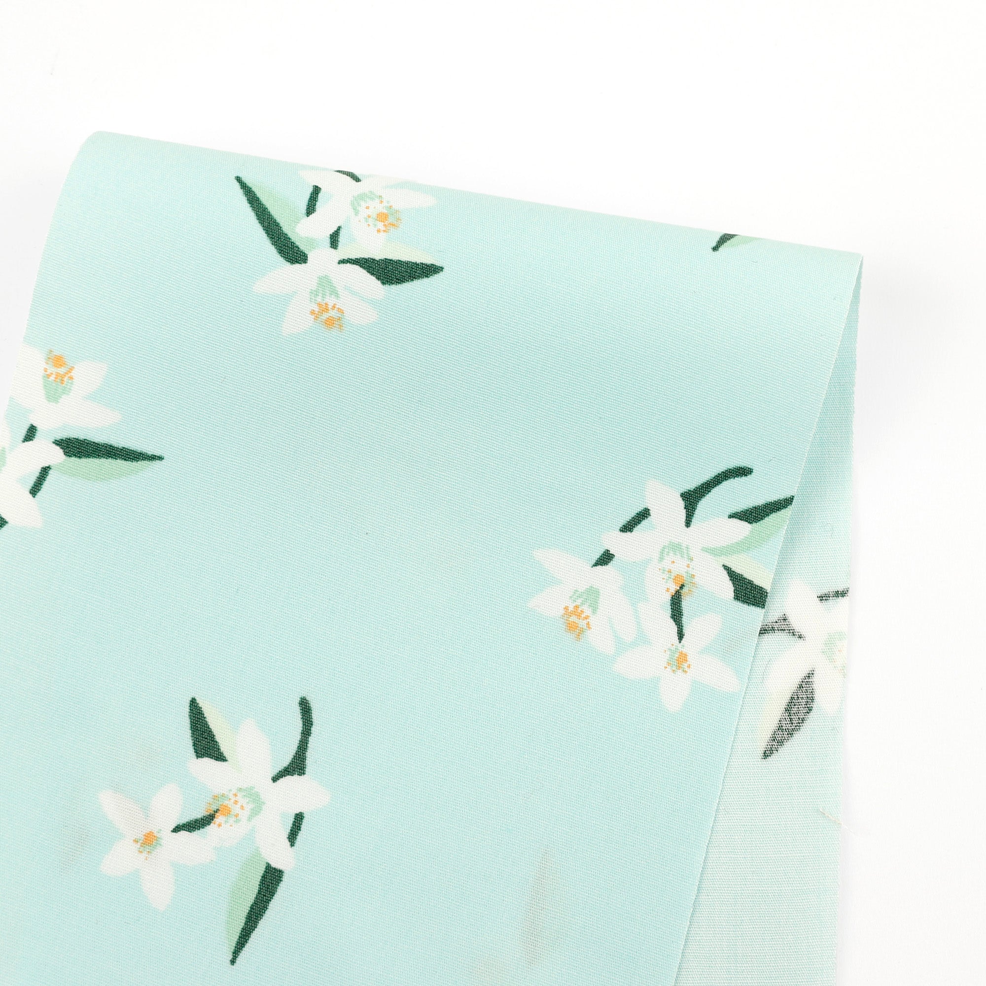 Jasmine Stretch Cotton - Aqua – The Fabric Store NZ