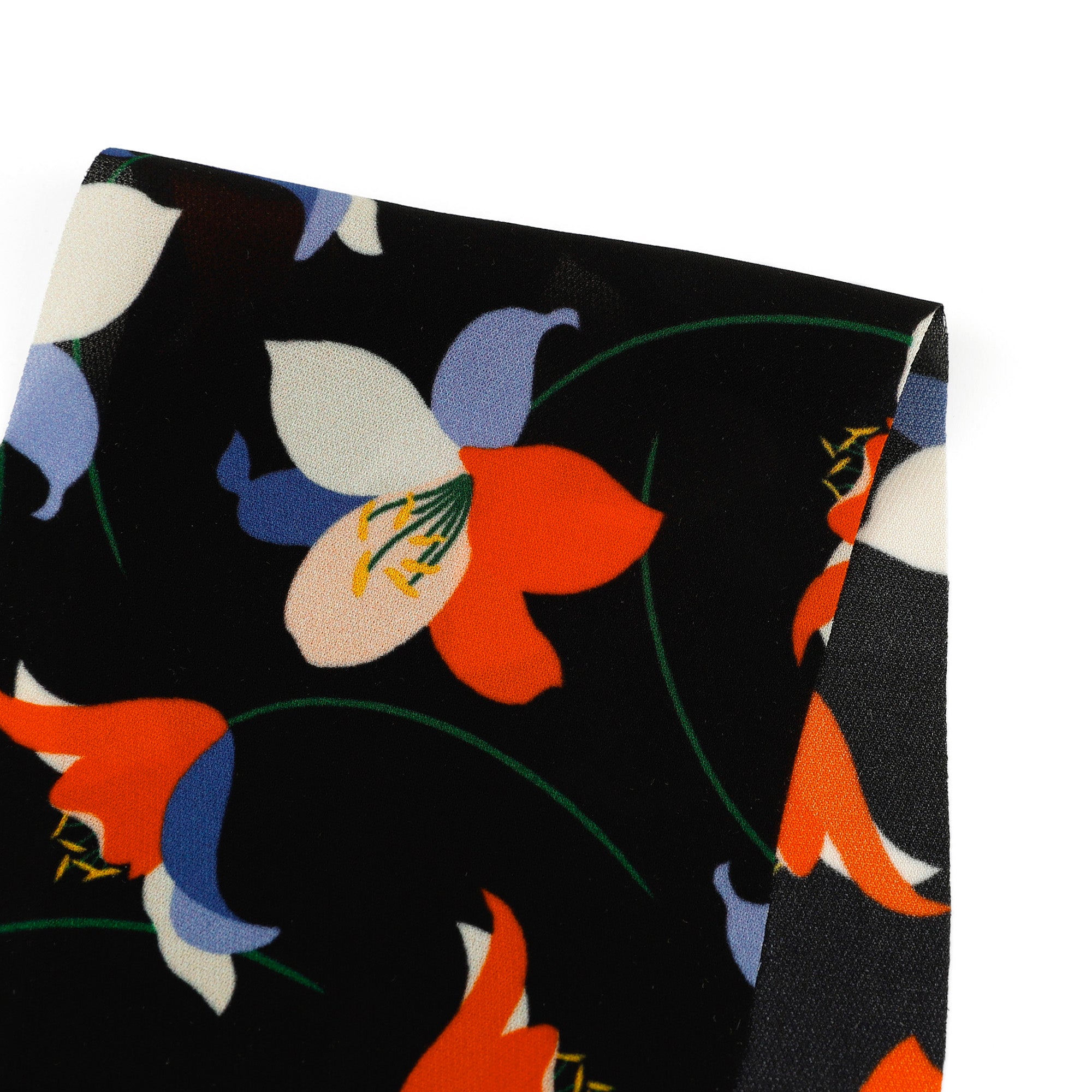 Falling Lilly Viscose - Black Mix – The Fabric Store NZ