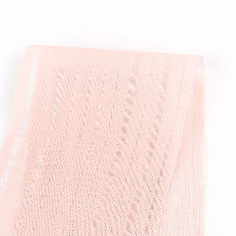 Shimmer Stripe Muslin - Strawberry Milk – The Fabric Store NZ