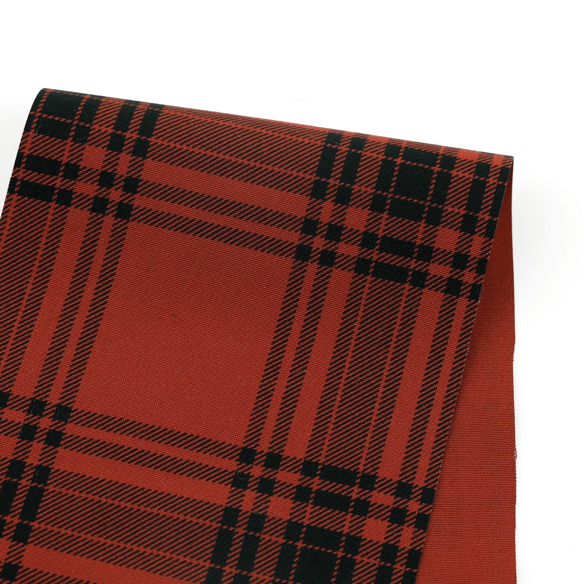 Printed Plaid Midweight Cotton - Russet – The Fabric Store NZ