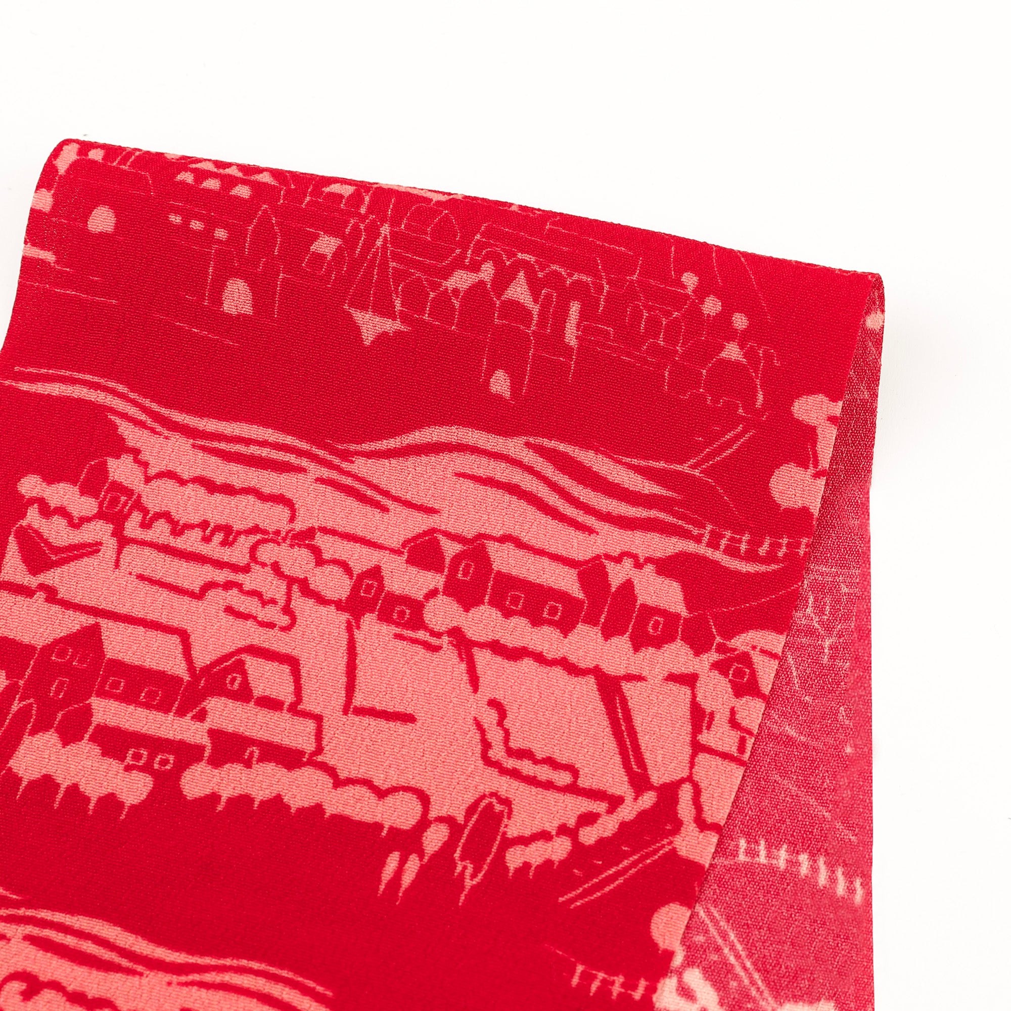 Townlet Viscose Crepe - Pomegranate – The Fabric Store NZ